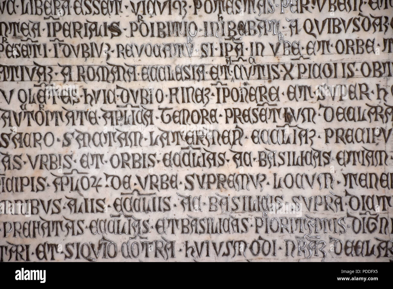 Ancient writings in Latin language of religious texts, very common in ...