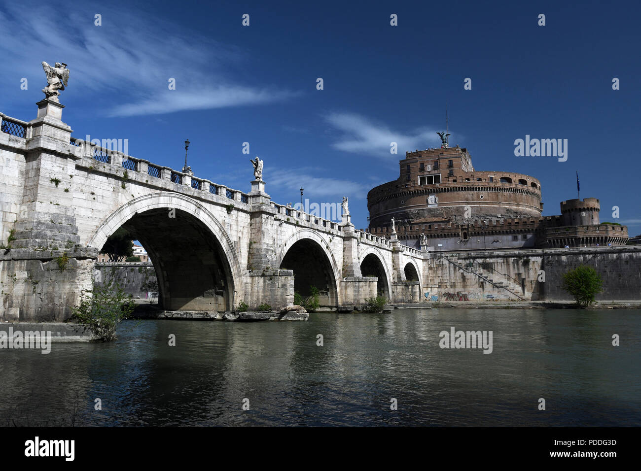 castle of the holy angel;castel sant'angelo;parco adriano;rome;italy ...