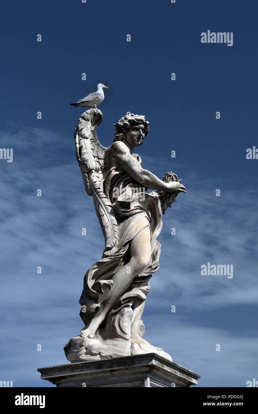 angel statue;ponte sant'angelo;castle of the holy angel;castel sant ...