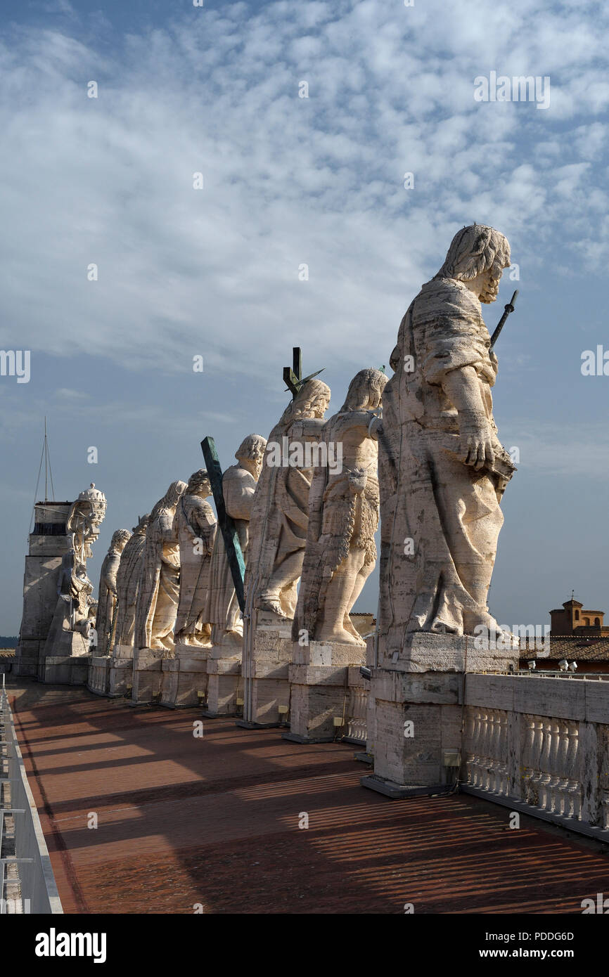 jesus and the apostles;statues;st.peter's basilica;rome;italy Stock ...
