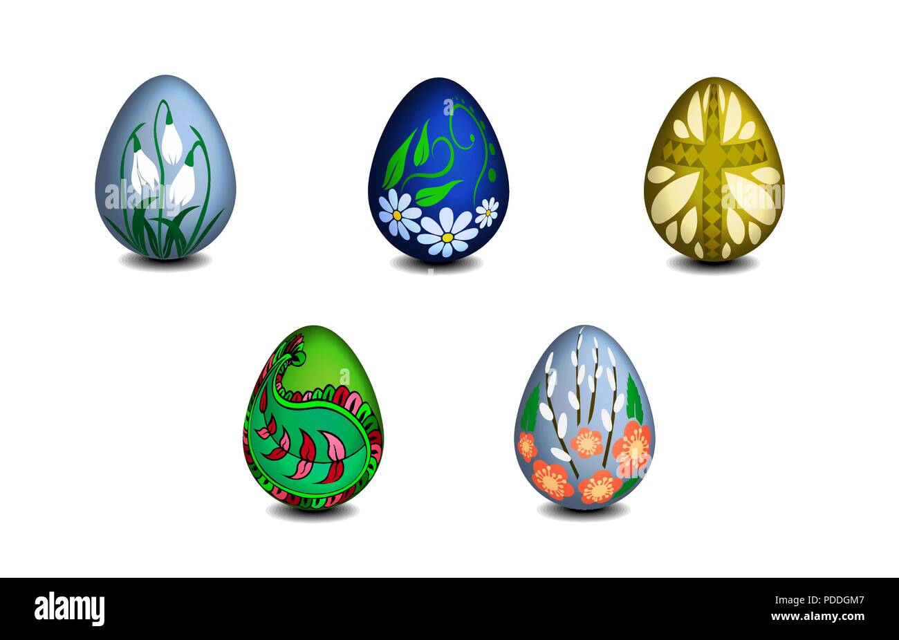 Ornate realistic set traditional Cut Out Stock Images & Pictures - Alamy