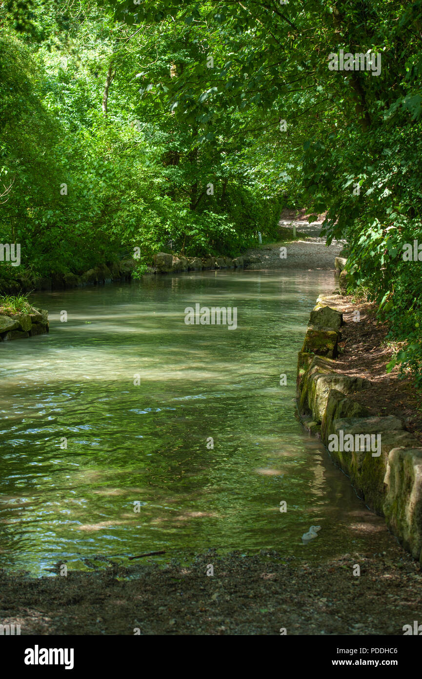 Ford on River Wylye at Kingston Deverill, Warminster, Wiltshire, UK ...