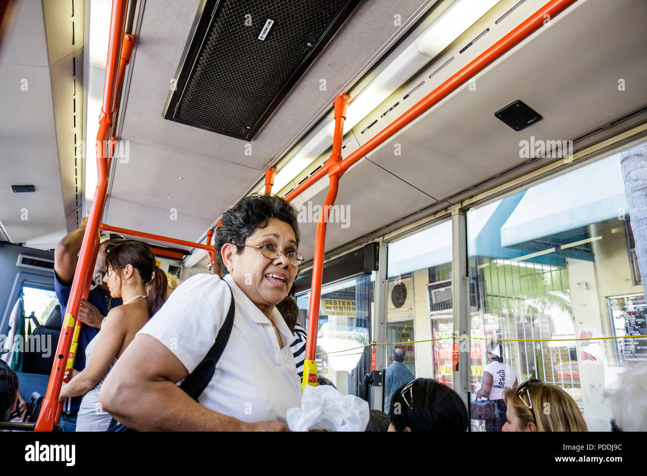 Miami Beach Florida,Washington Avenue,Metrobus,bus,coach,public ...