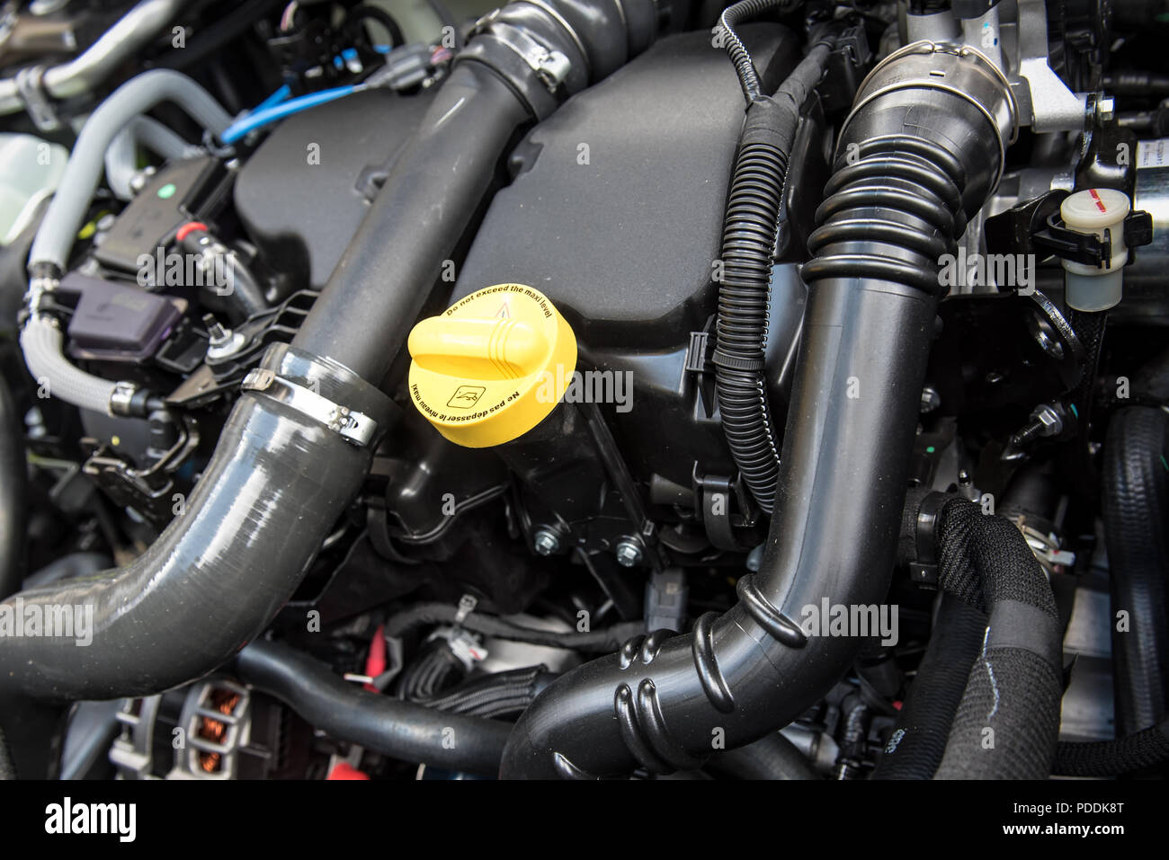 Close up detail of the new car engine Stock Photo - Alamy
