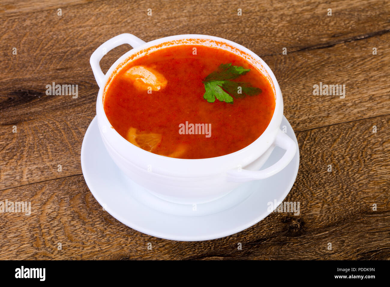 Russian Solyanka soup with parsley Stock Photo - Alamy