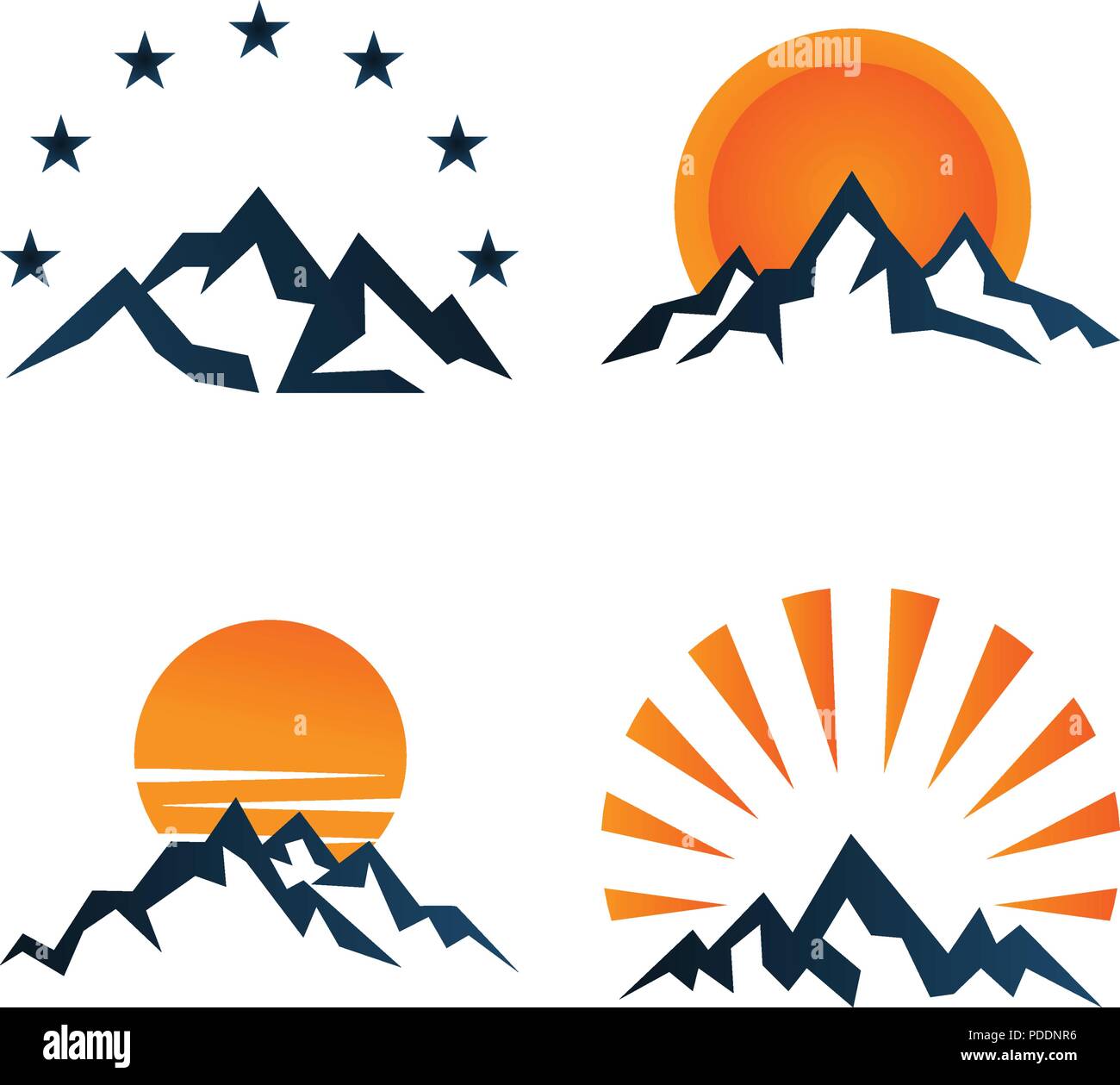 Illustration of mountain logo design template vector Stock Vector Image ...