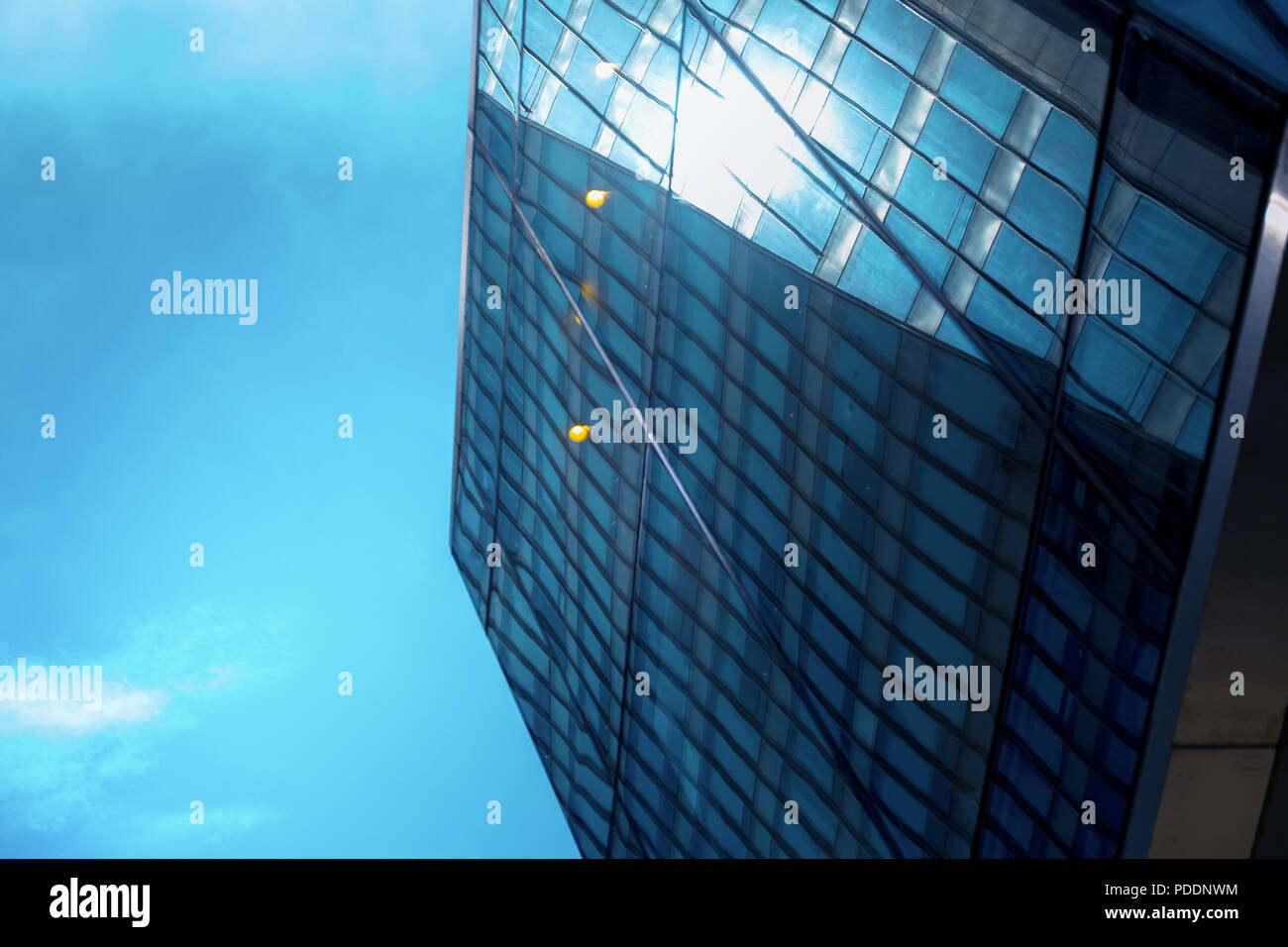 Bottom up view of Modern office building Stock Photo - Alamy