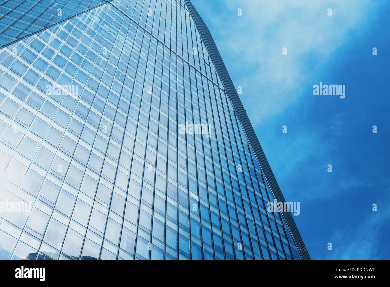 Bottom up view of Modern office building Stock Photo - Alamy