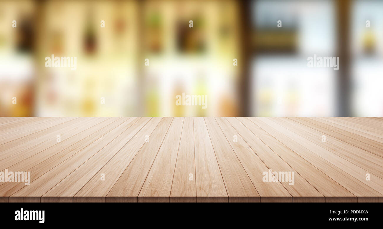 Empty wood table top on home background for display or montage product ...