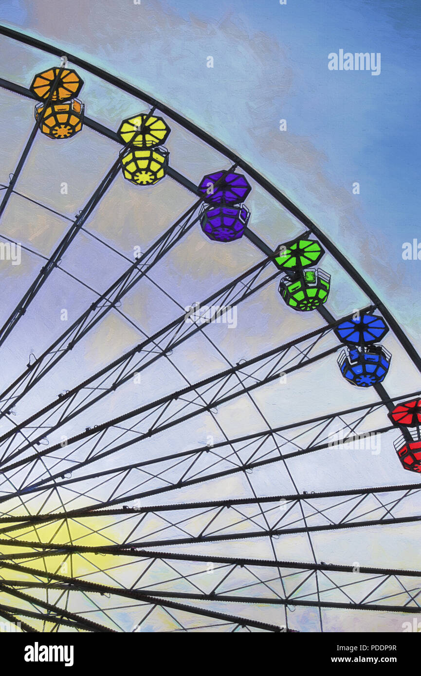 This huge "gondola" sytle ferris wheel, aptly named the "Skyscraper ...