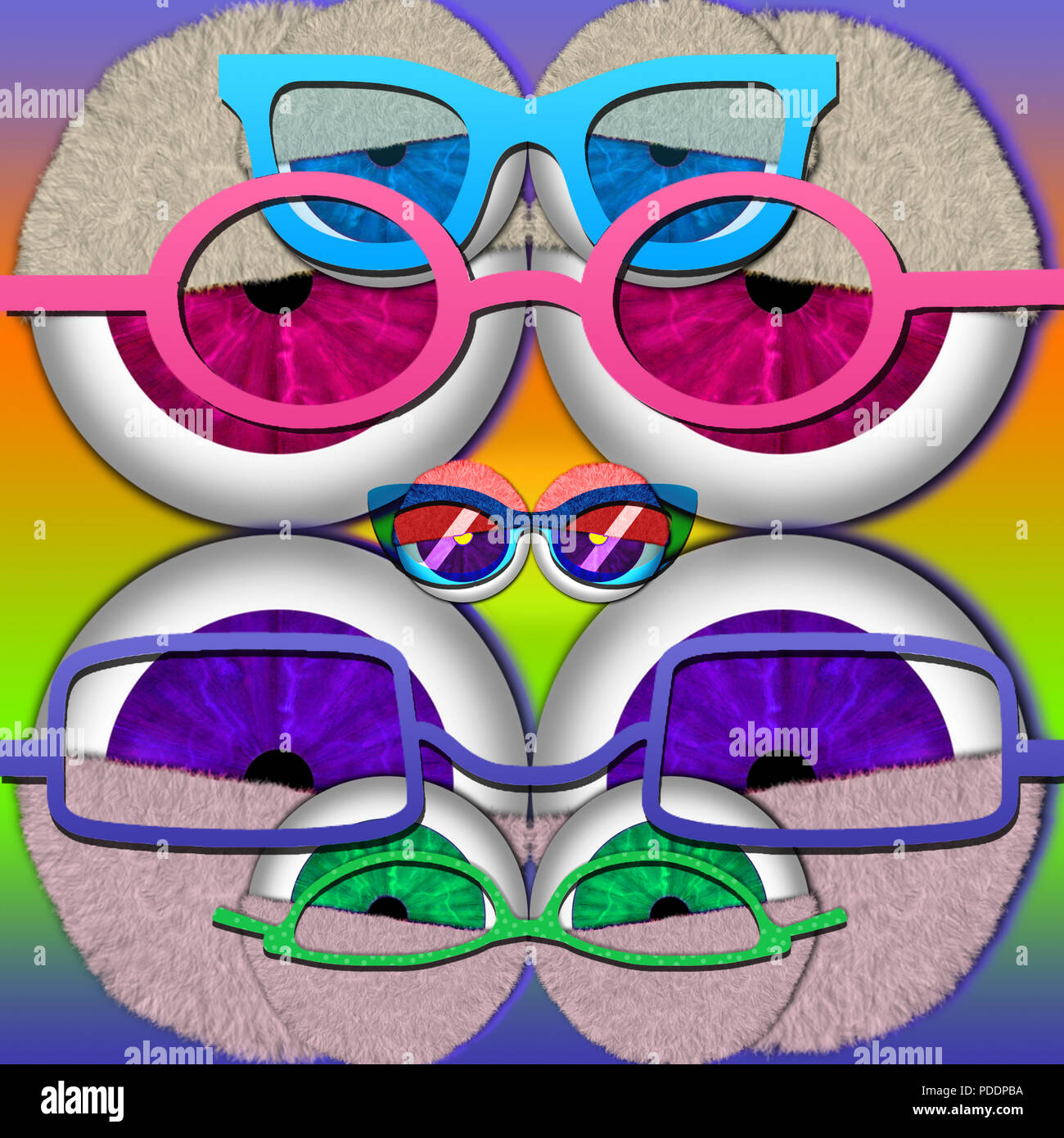 Dangling Eye Ball Glasses