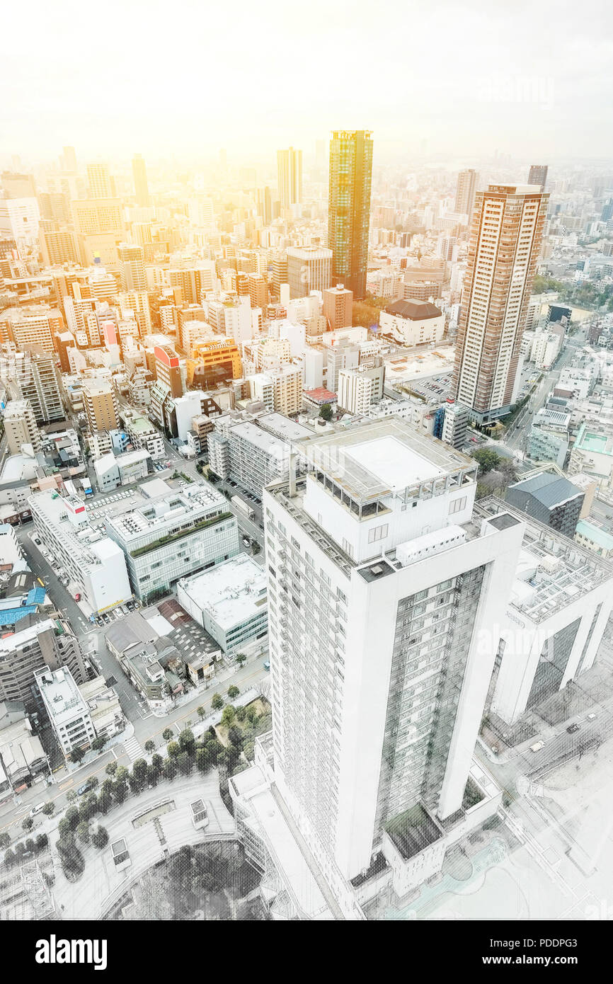 Asia Business concept for real estate and corporate construction ...