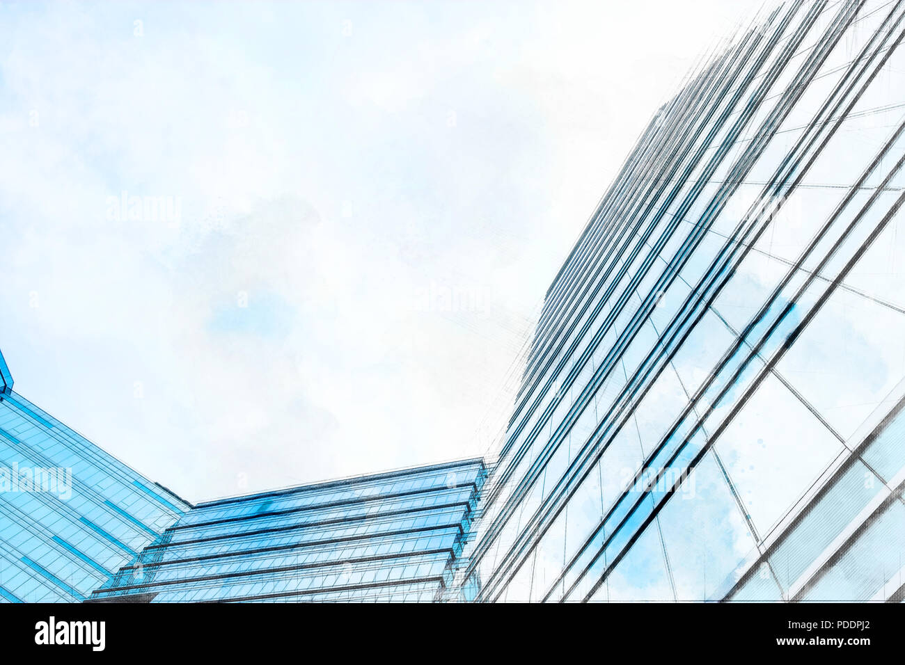 Tall building perspective drawing hi-res stock photography and images ...