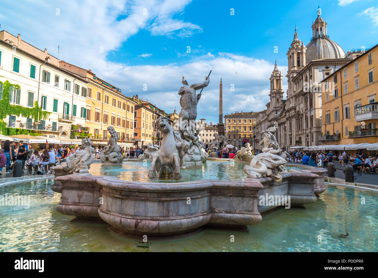 Rome, Italy - 23.06.2018: Piazza Navona, one of the most beautiful ...