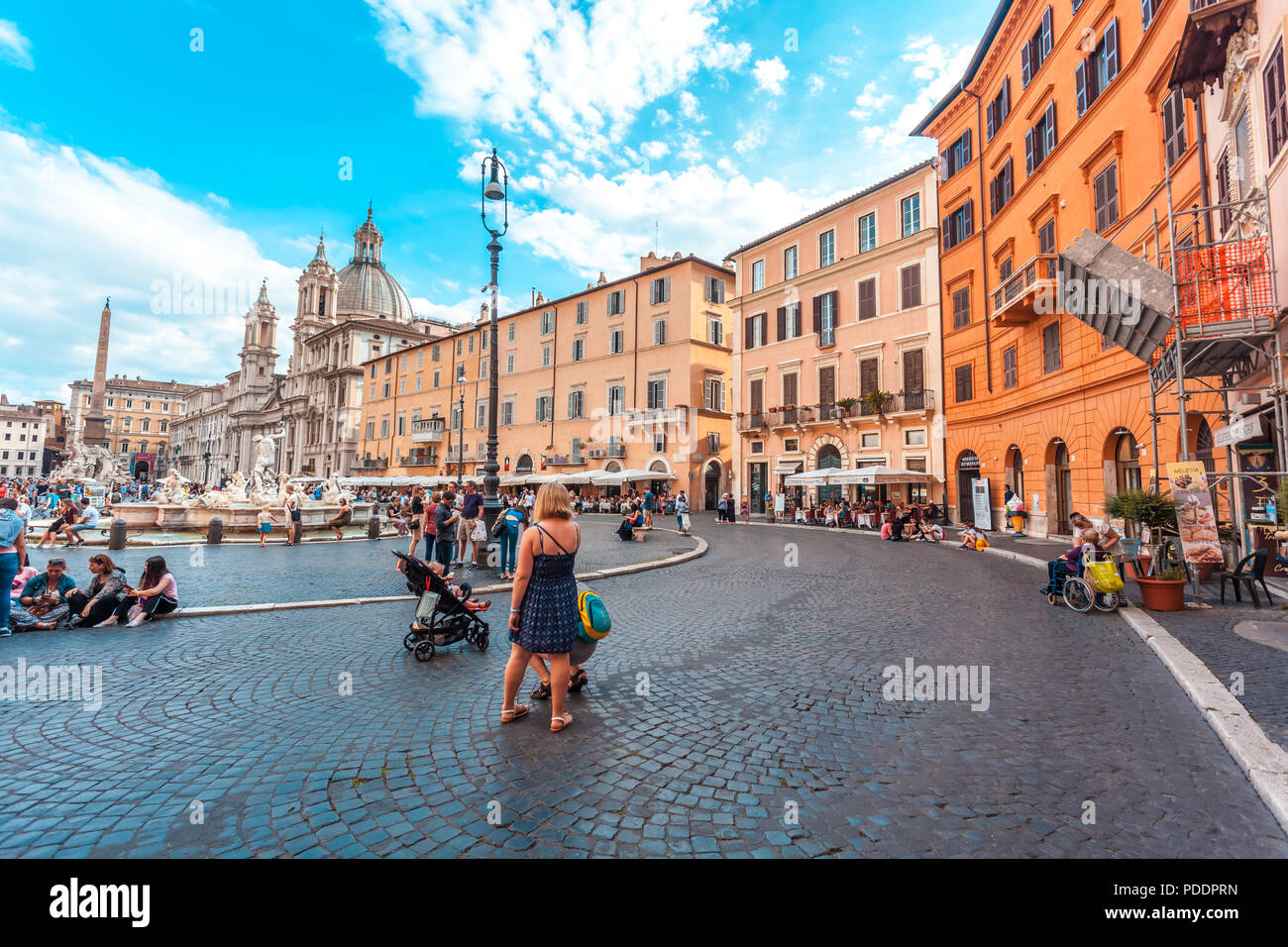 Rome, Italy - 23.06.2018: Piazza Navona, one of the most beautiful ...