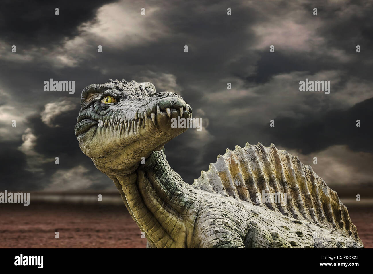 Tyrannosaurus rex in the storm Stock Photo - Alamy