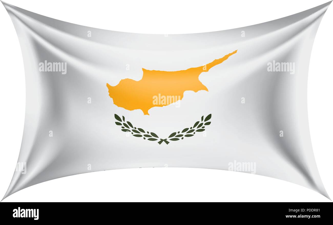 Cyprus flag, vector illustration on a white background Stock Vector ...