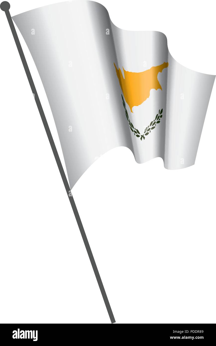 Cyprus flag, vector illustration on a white background Stock Vector ...