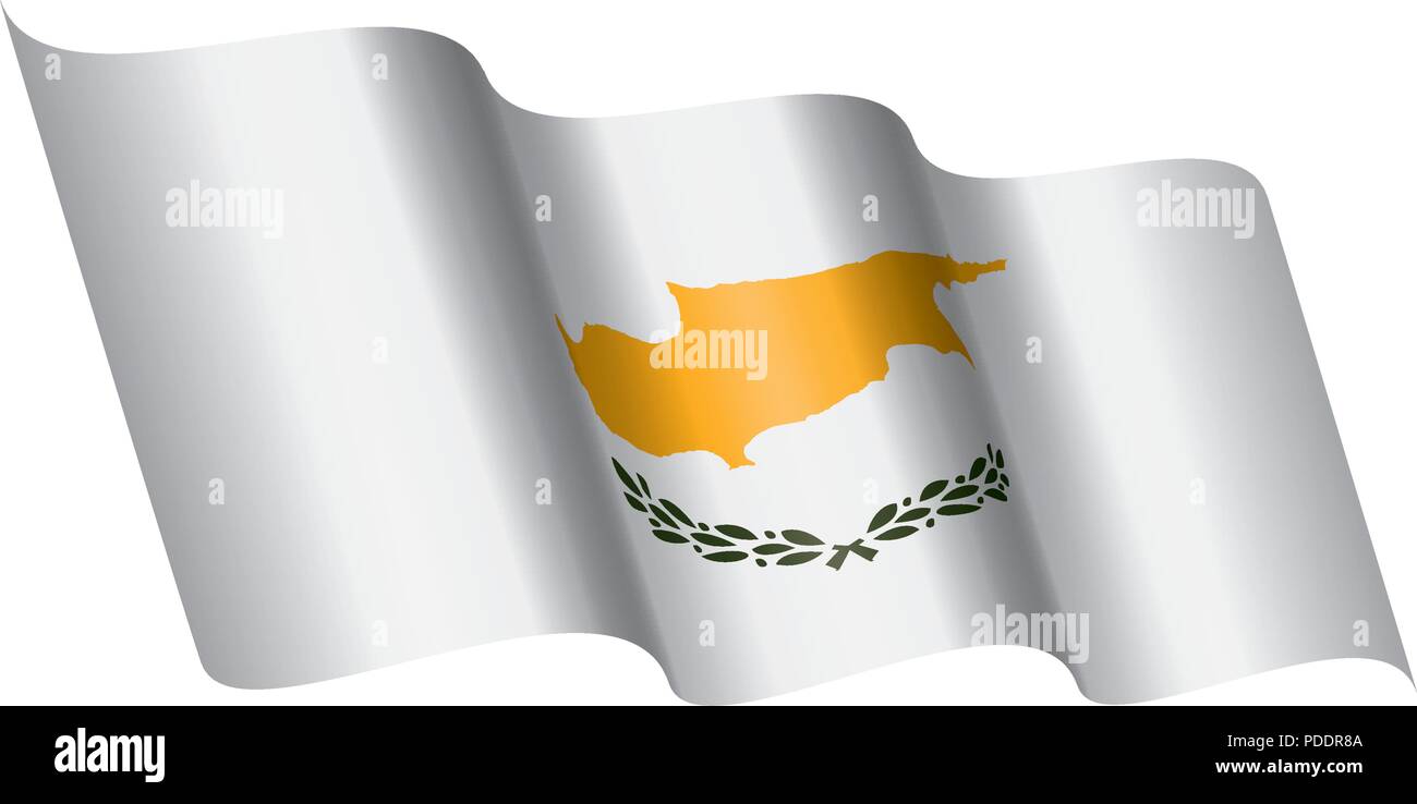 Cyprus flag, vector illustration on a white background Stock Vector ...