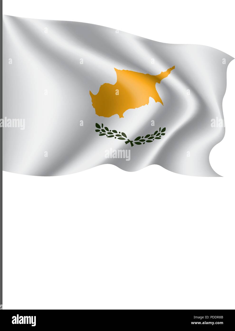 Cyprus flag, vector illustration on a white background Stock Vector ...