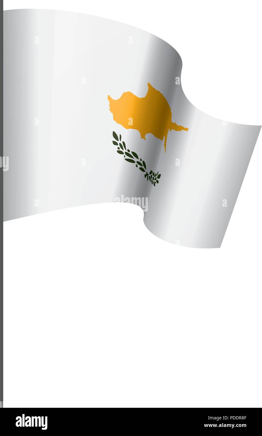 Cyprus flag, vector illustration on a white background Stock Vector ...