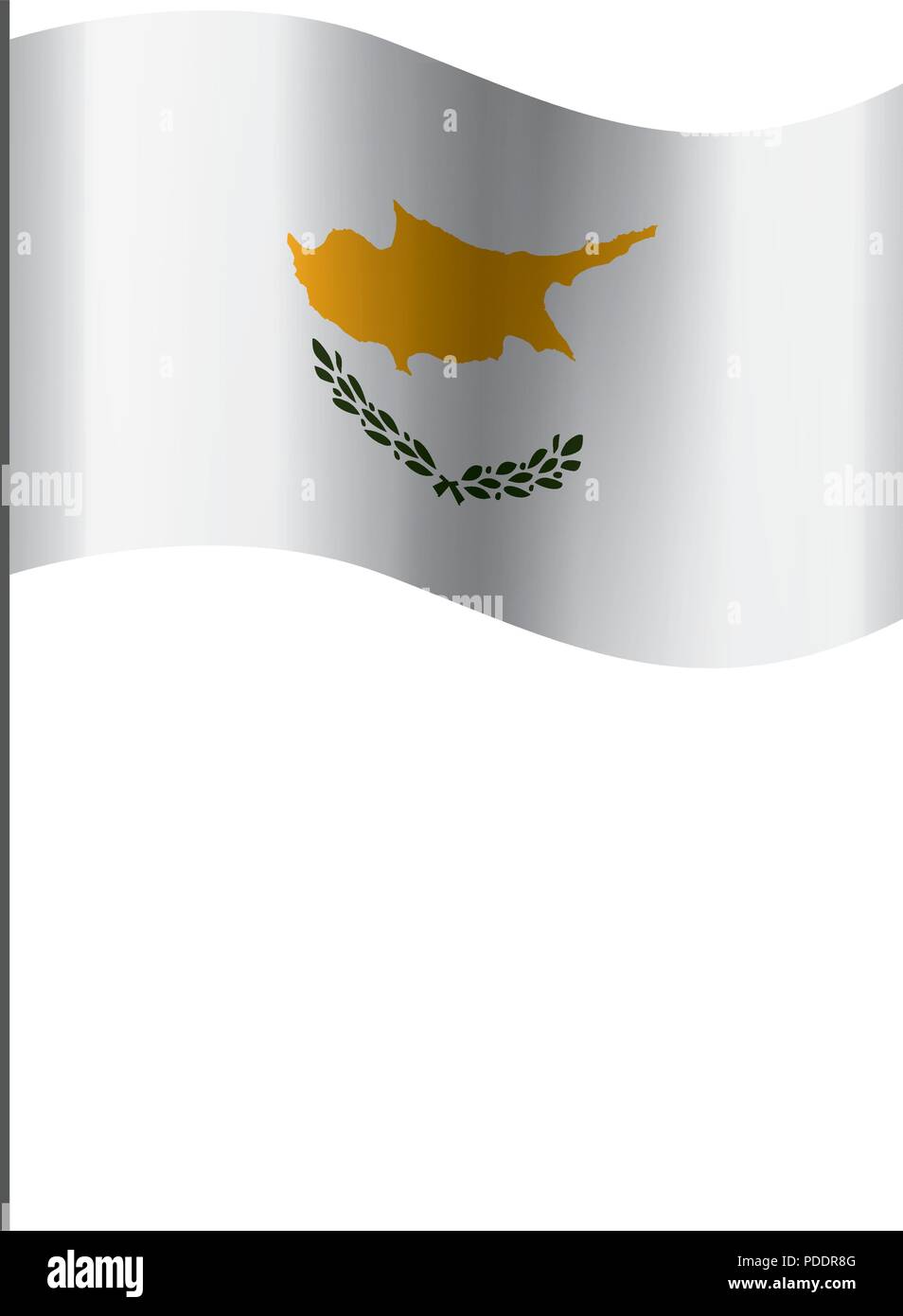 Cyprus flag, vector illustration on a white background Stock Vector ...