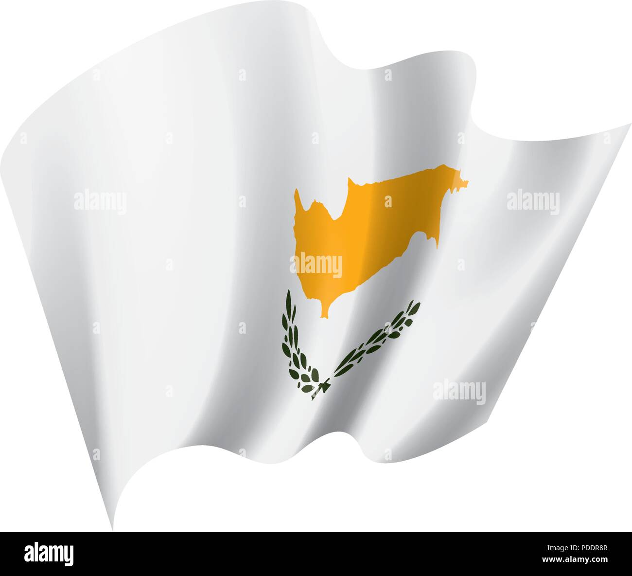 Cyprus flag, vector illustration on a white background Stock Vector ...