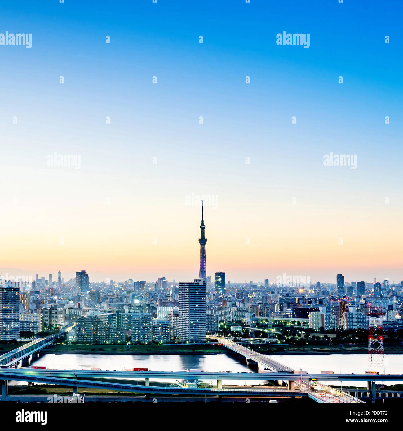 Aerial view of tokyo sky tree hi-res stock photography and images - Alamy