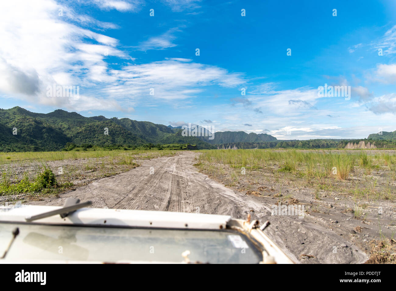 Riding the country road by car, Philippines Stock Photo - Alamy