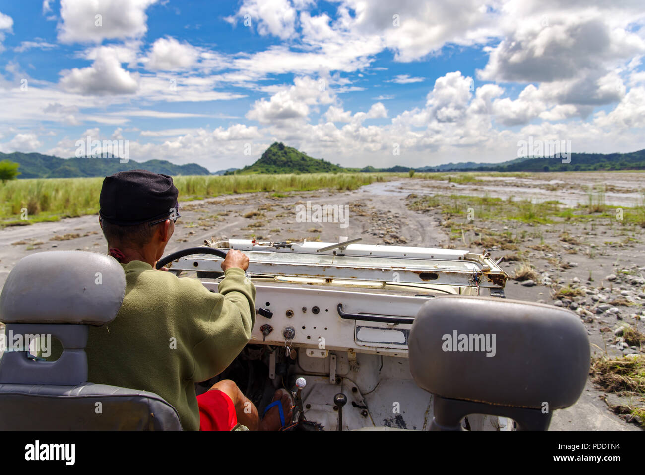 Riding the country road by car, Philippines Stock Photo - Alamy
