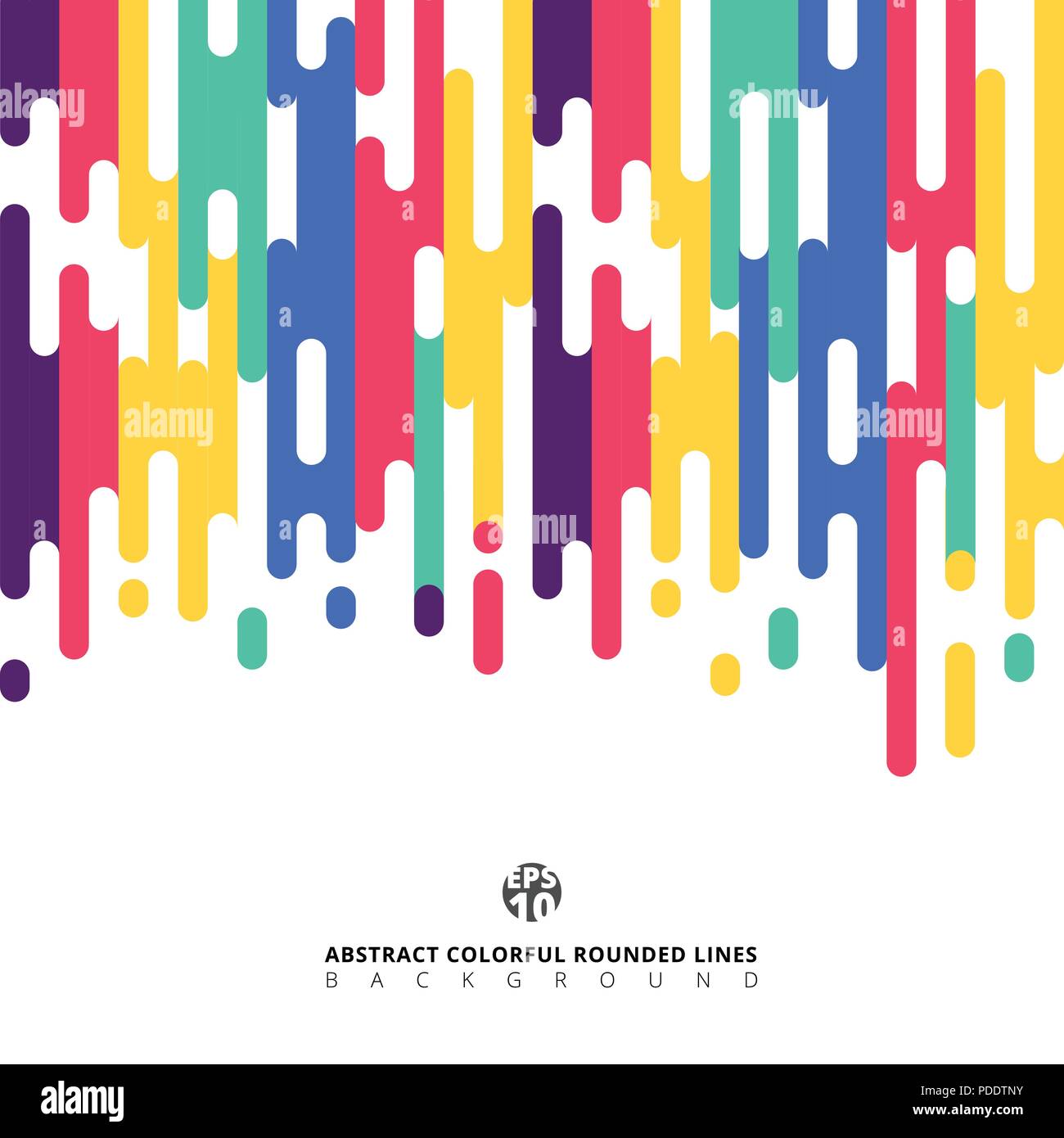 Abstract colorful Rounded Lines Halftone Transition. Vector Background ...