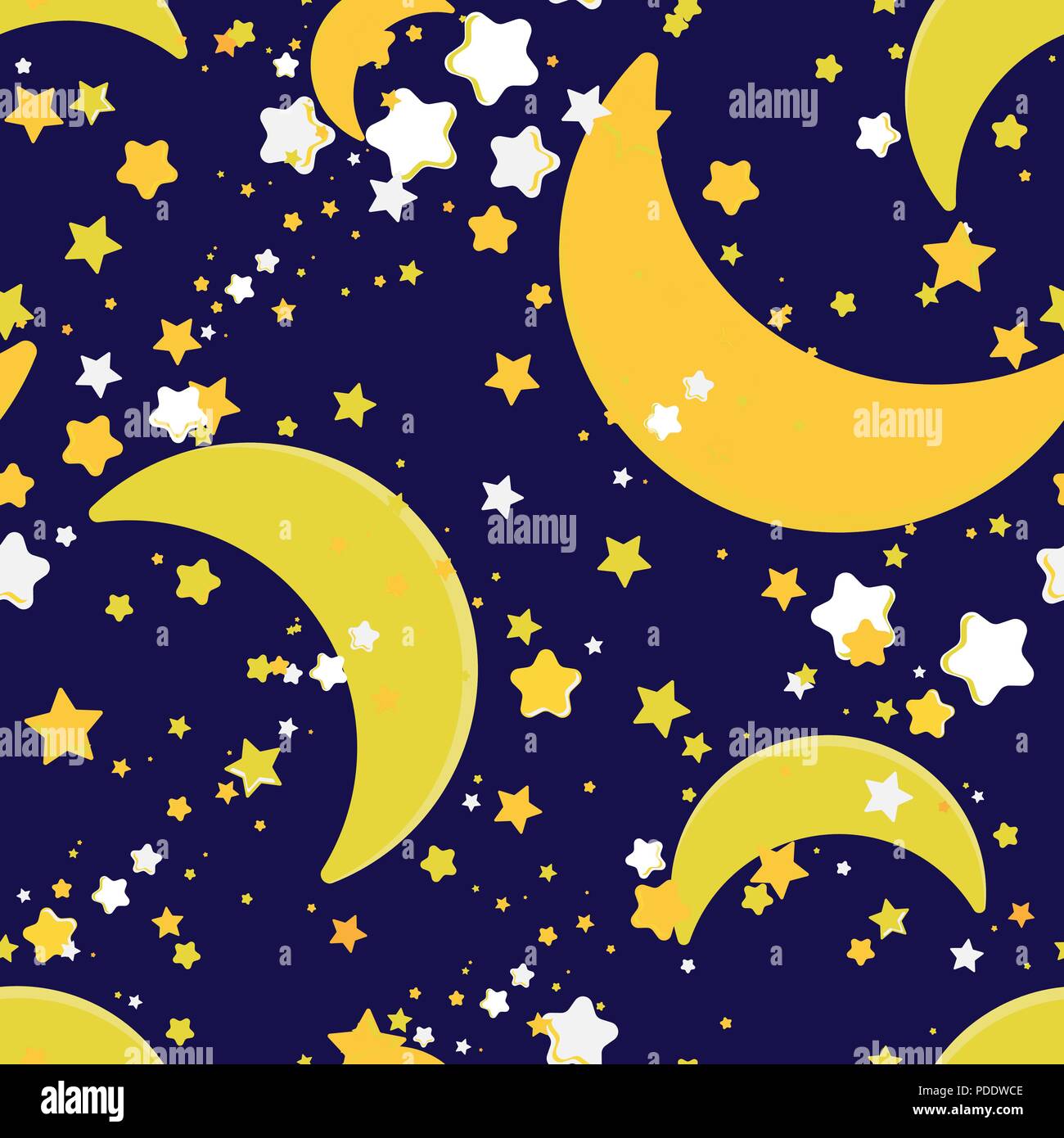 Seamless repeating background with stars and crescent Stock Vector ...