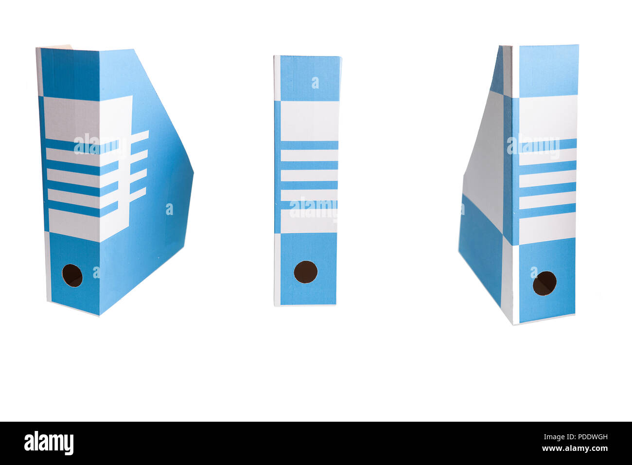 Blue forlder on white background isolated. Corporate documents holder ...