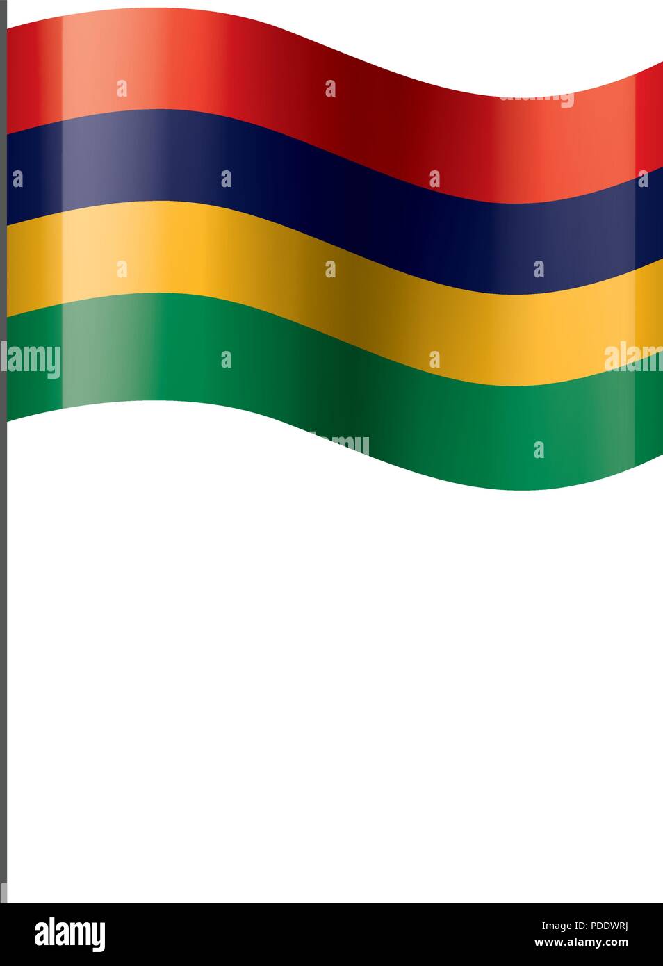 Mauritius flag, vector illustration on a white background Stock Vector ...