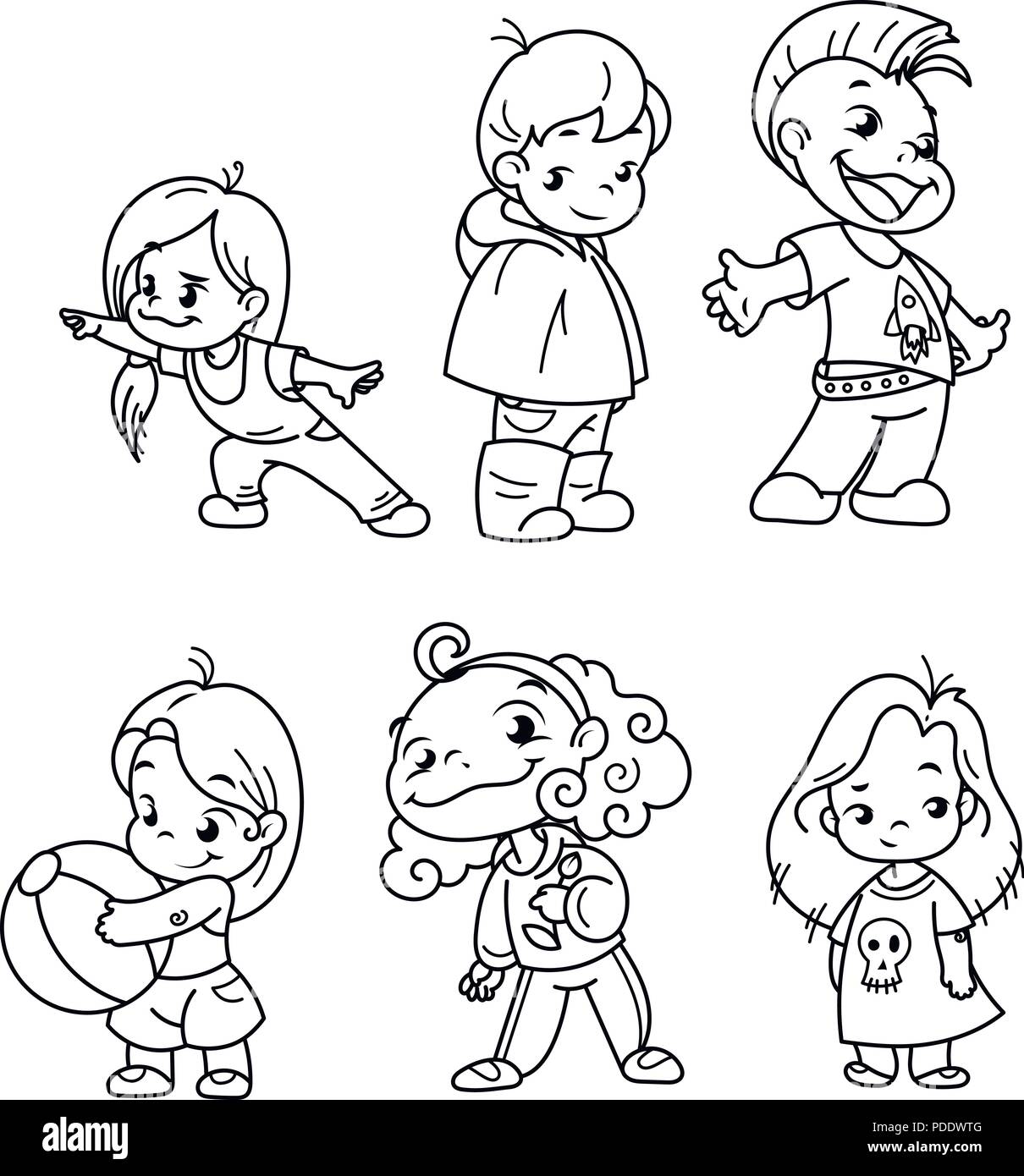 Cutest kids collection. Illustration isolated on white background ...