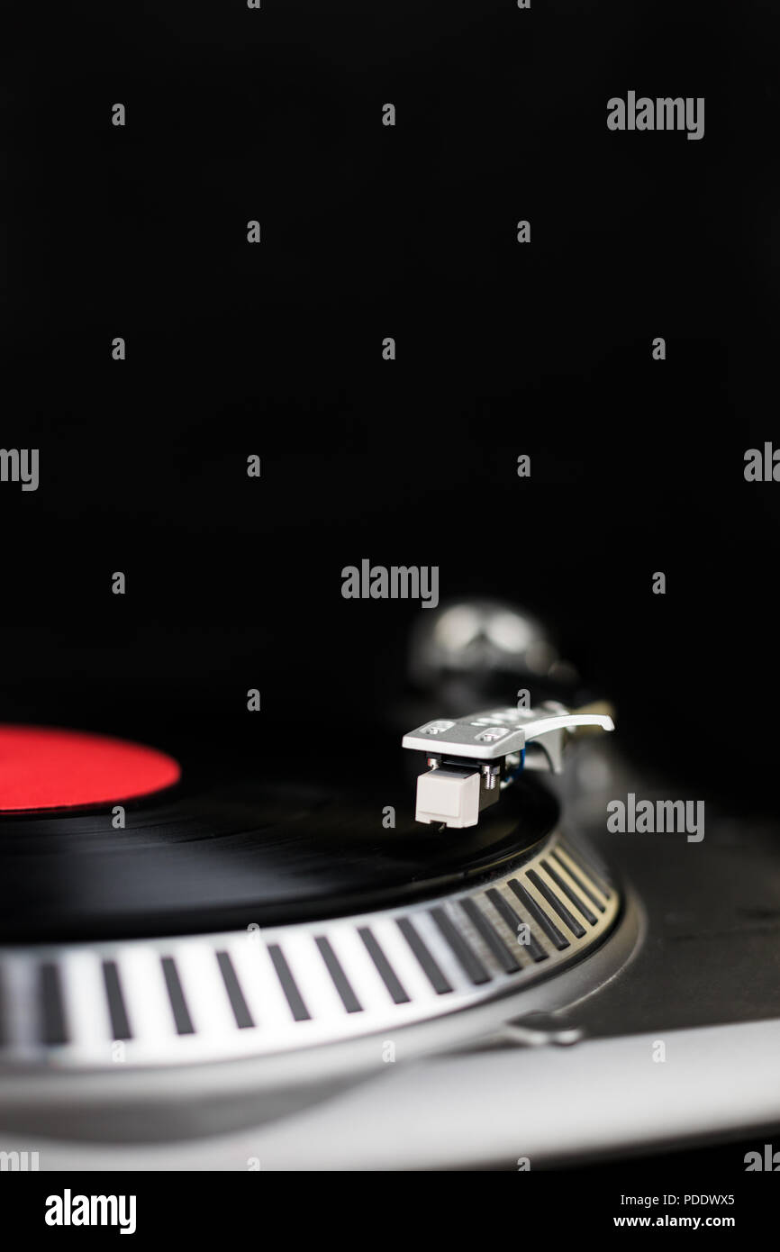 Professional turntable. Analog stage audio equipment for concert in ...