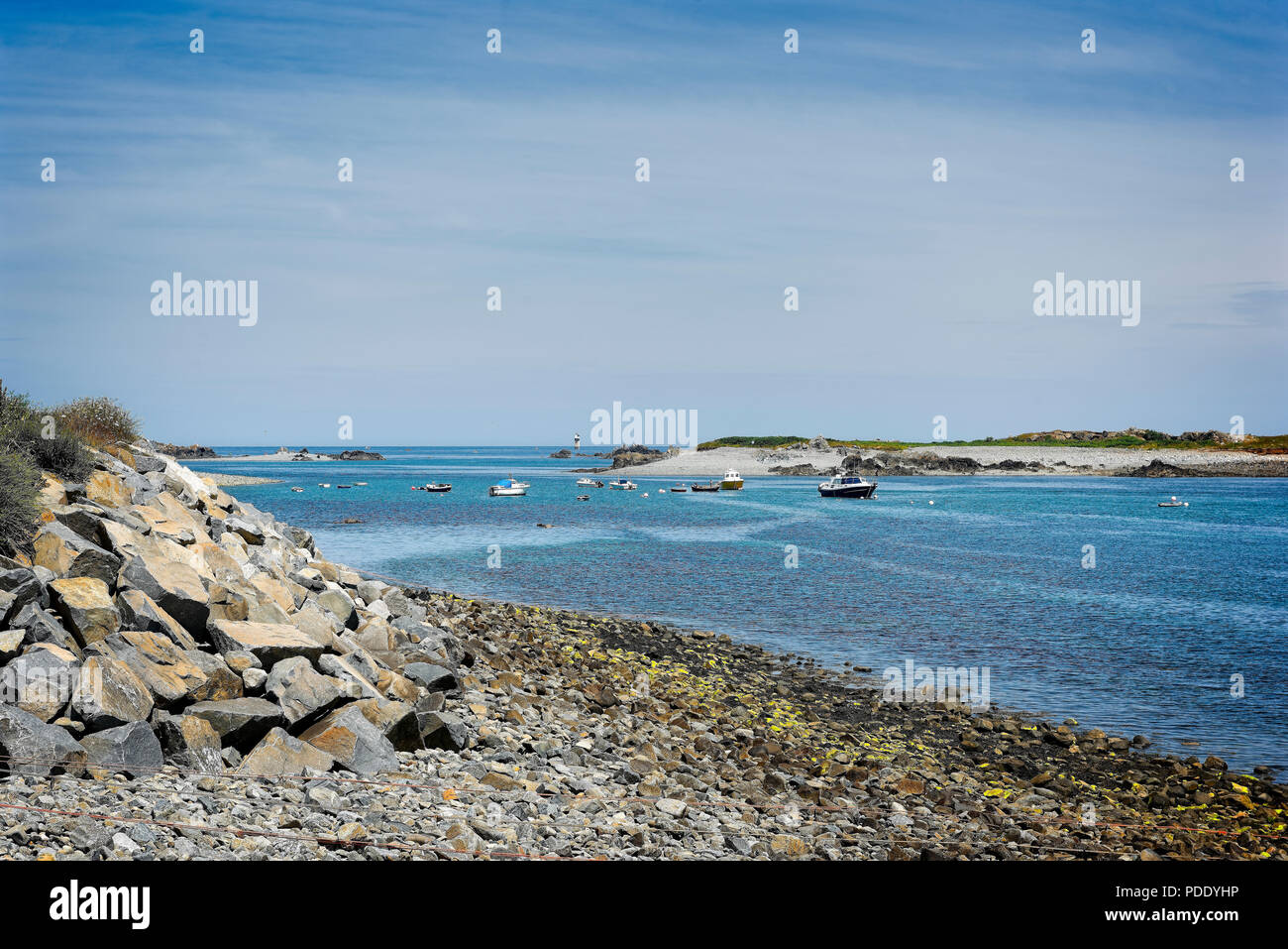 The northern end of the Little Russel channel which separated Gurenesy ...