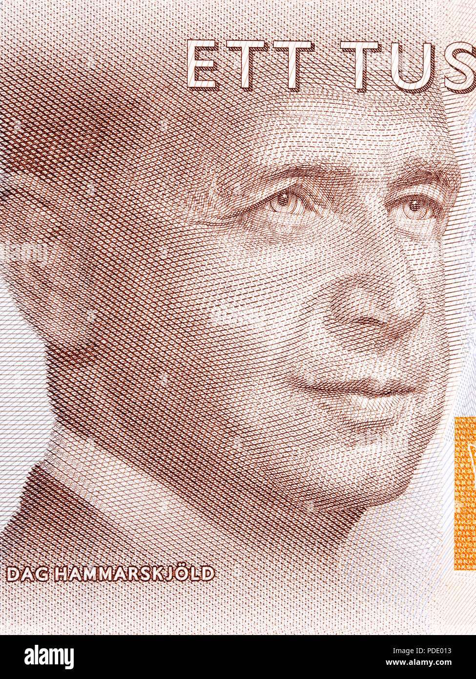 Dag Hammarskjold portrait from Swedish money Stock Photo - Alamy