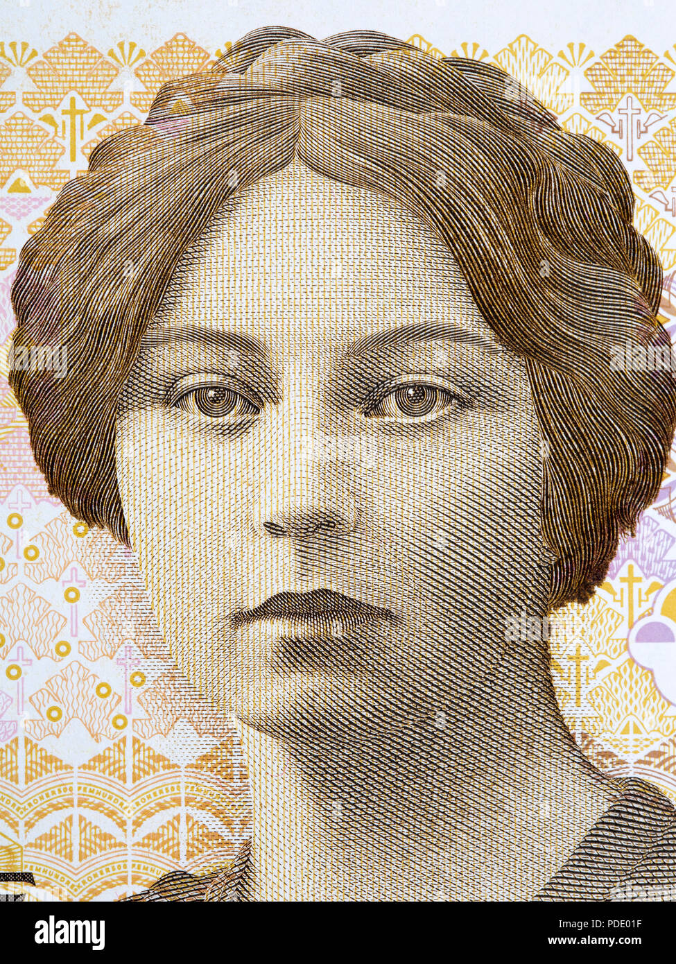 Sigrid Undset portrait from Norwegian money Stock Photo - Alamy
