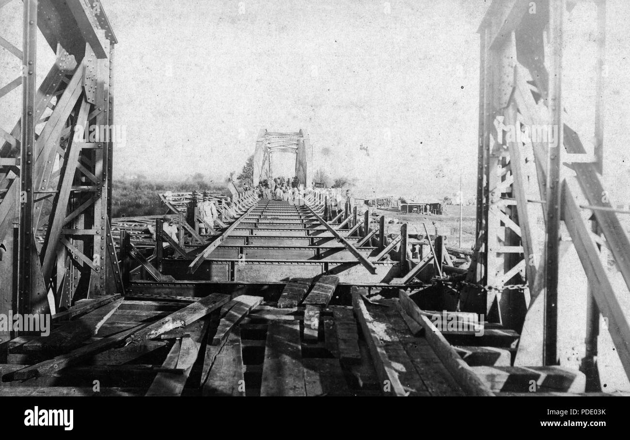 88 Bridge building, sapper, railway bridge, First World War Fortepan ...
