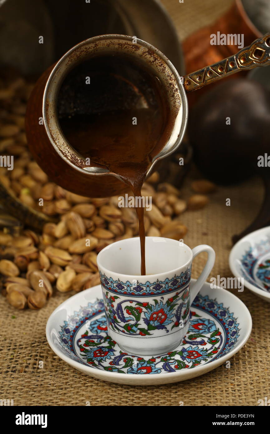 Turkish coffee turk cup water hi-res stock photography and images - Alamy