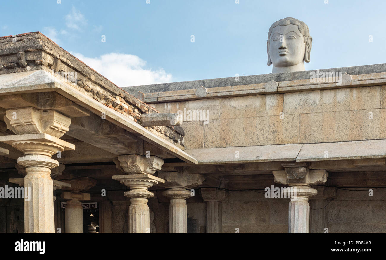 Shravanabelagola, Karnataka, India - November 1, 2013: At the Jain ...
