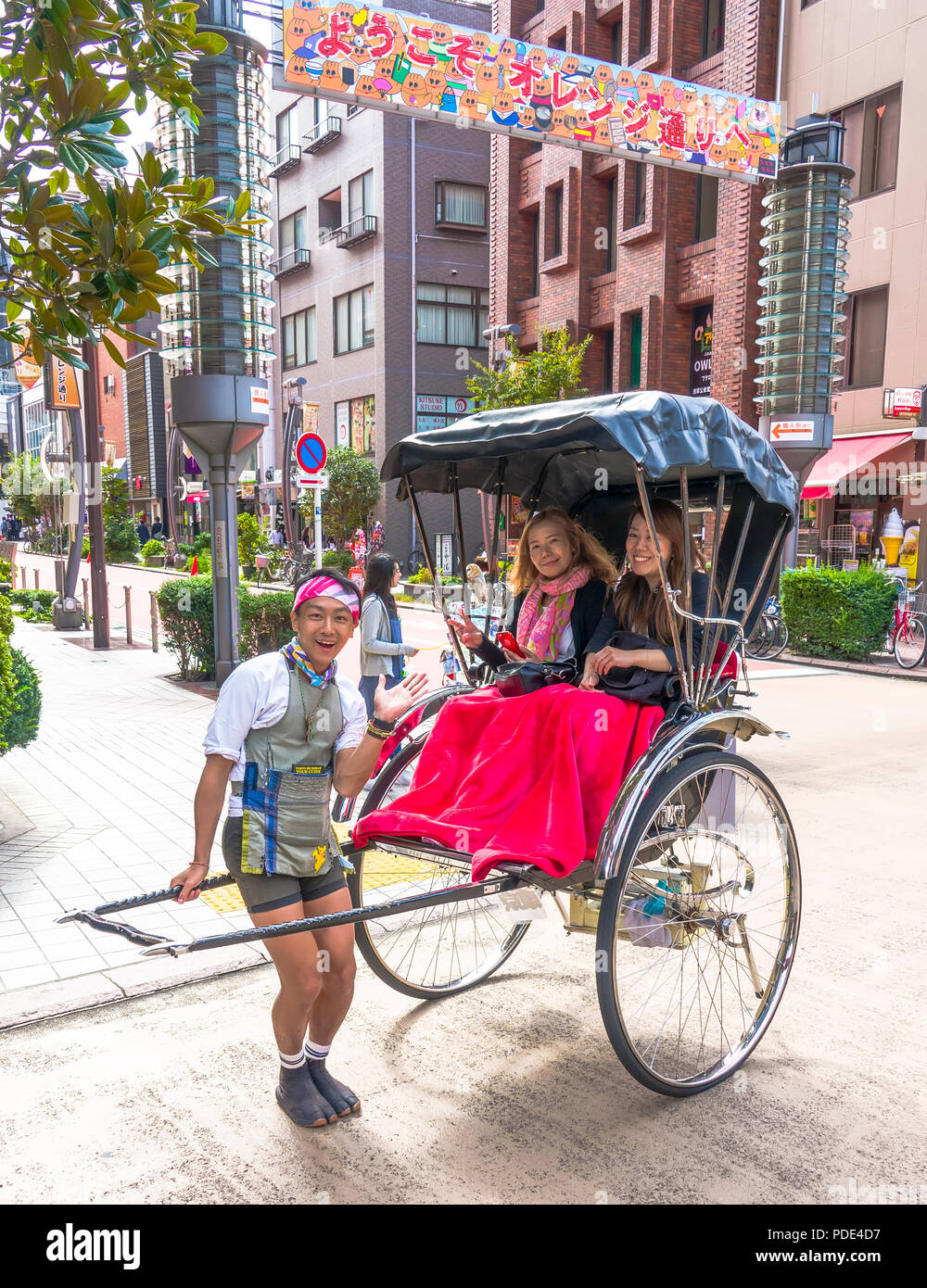 Rickshaw ride in Asakusa Tokyo Japan Asia Stock Photo - Alamy
