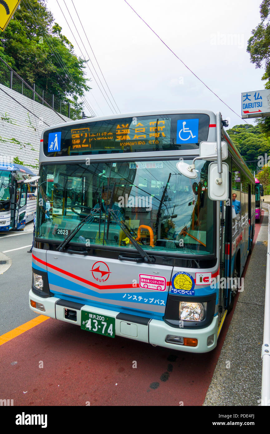 Public Bus Transportation in Kamakura Tokyo Japan Asia Stock Photo - Alamy