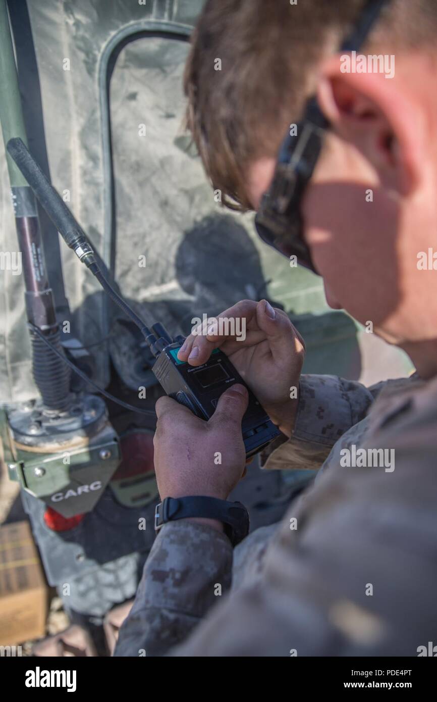 U.S. Marine Corps Cpl. Walter Russell IV with Combat Logistics ...
