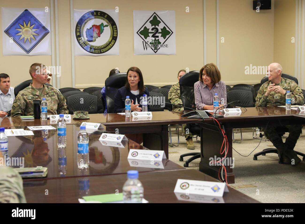 KANDAHAR AIRFIELD, Afghanistan (May 14, 2018) – Col. Dave Zinn, left ...