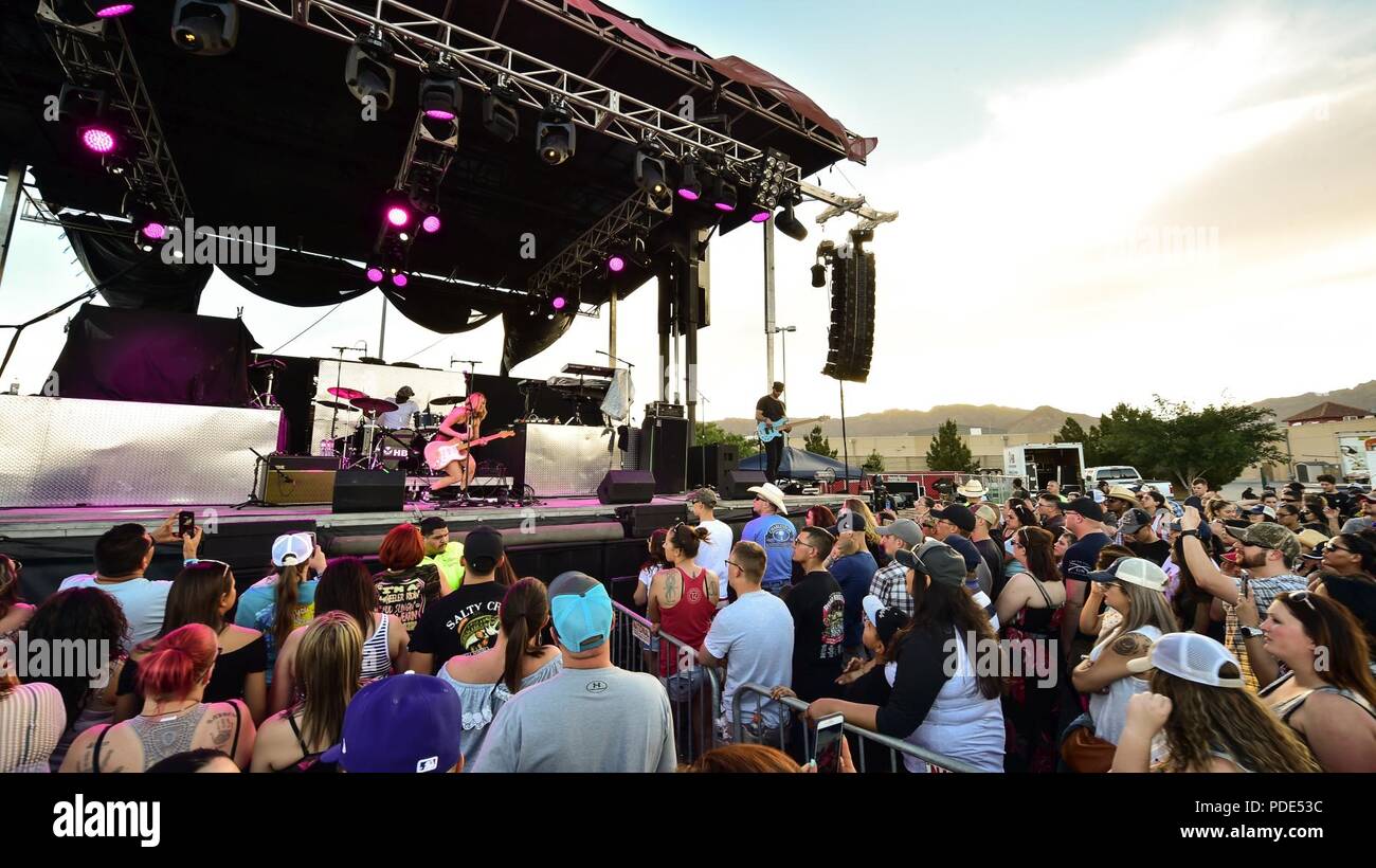 BaseFEST performing Artist Lindsay Ell on stage at Ft. Bliss, Texas on ...