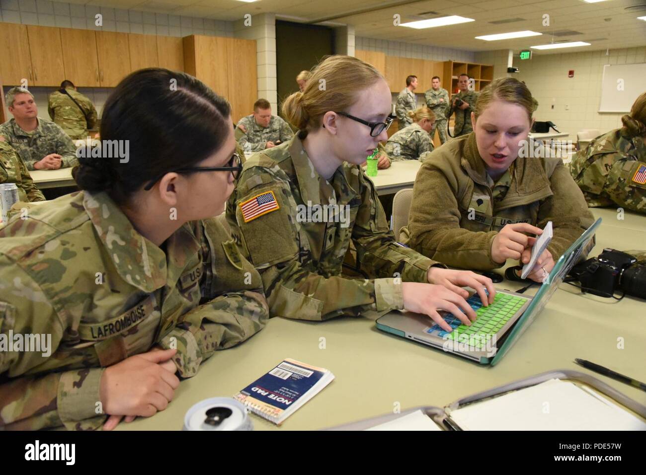 U.S. Army Soldiers from left to right Pfc. Kobi LaFromboise, of the 2 ...