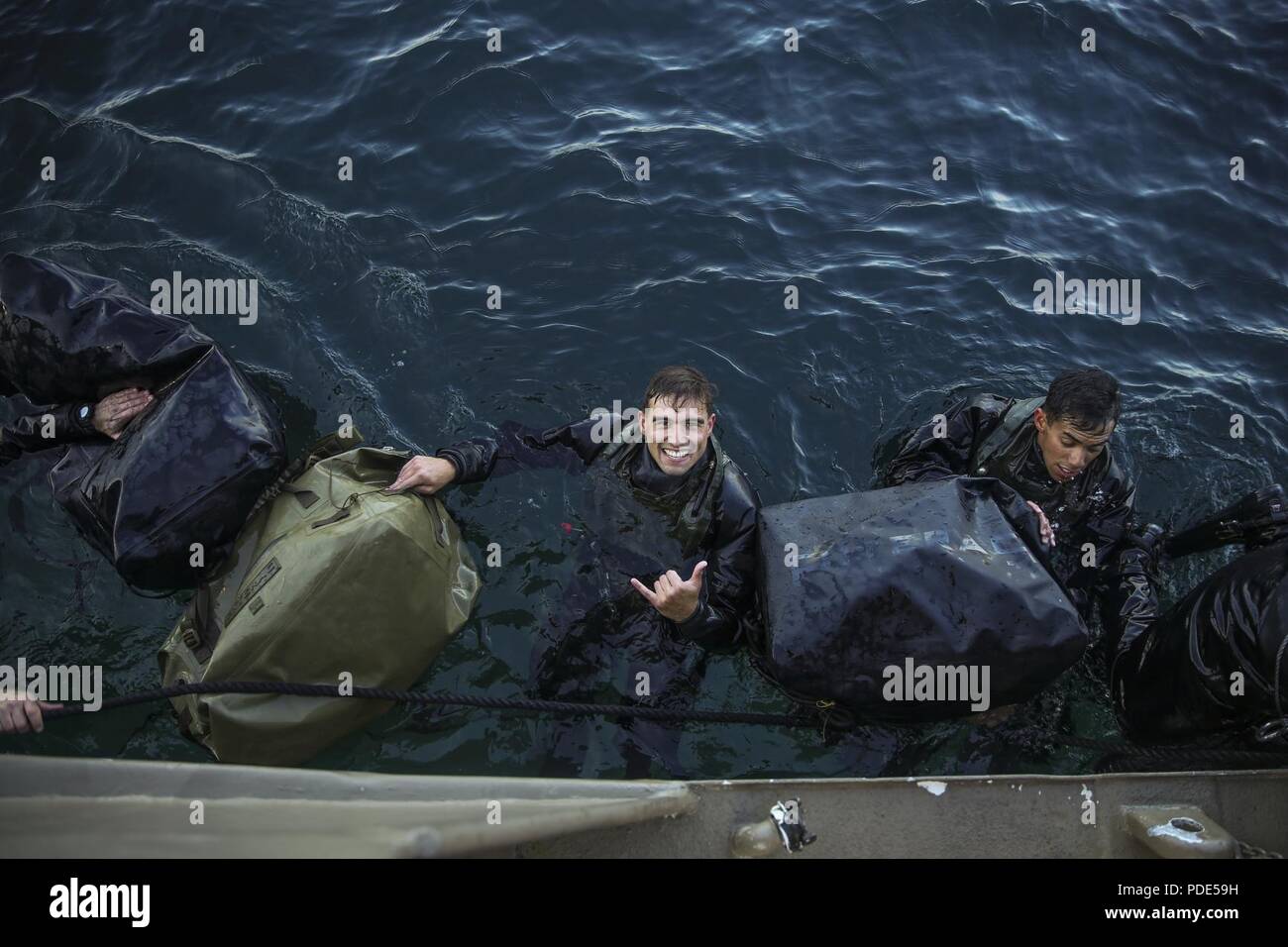 A U.S. Marine with 1st Platoon, 1st Reconnaissance Battalion, 1st ...