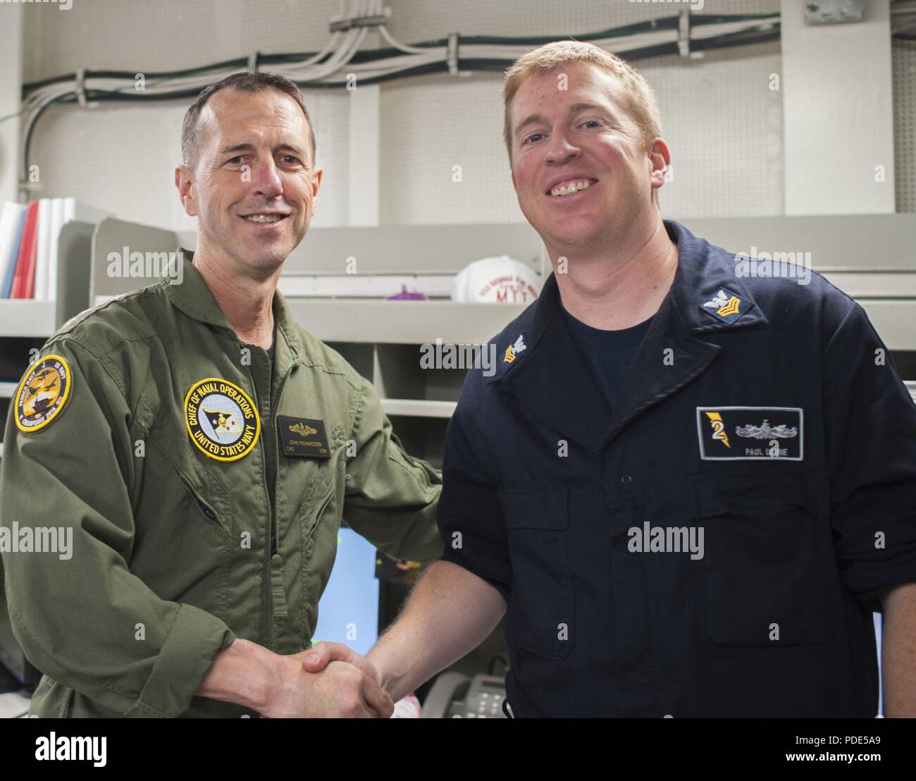 ATLANTIC OCEAN (May 14, 2018) Chief of Naval Operations Adm. John ...